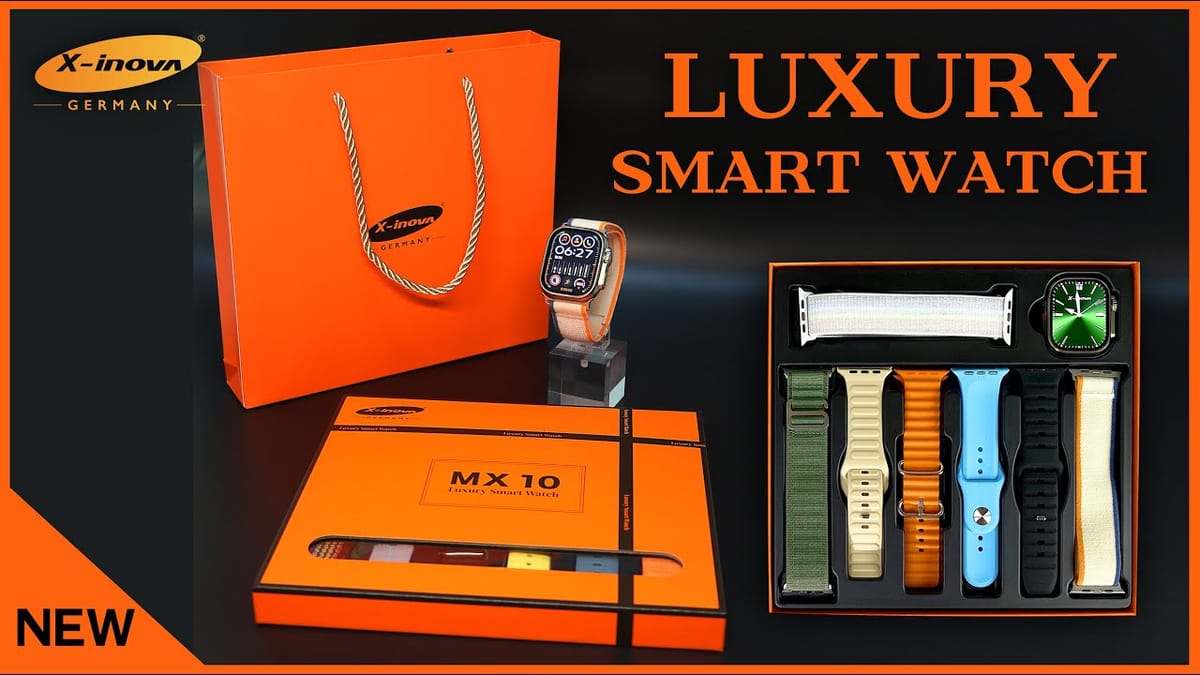 X-Inova MX10 Germany Smart Watch with 7 fashionable watch straps and