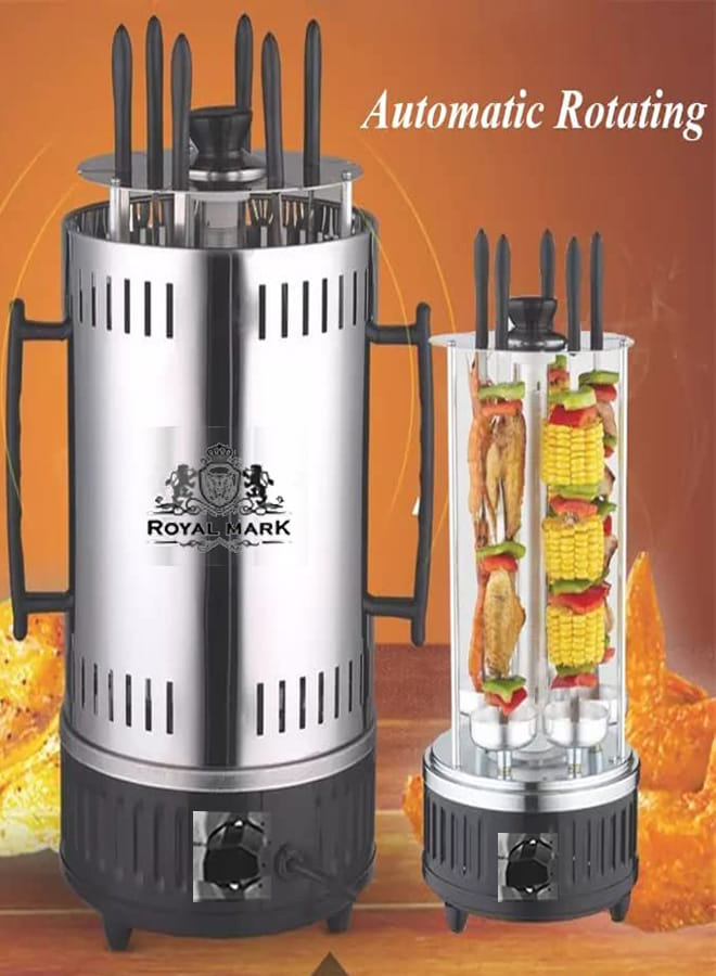 Smoke Free Vertical Electric Grill Indoor Barbecue 360 Degree BBQ Grill