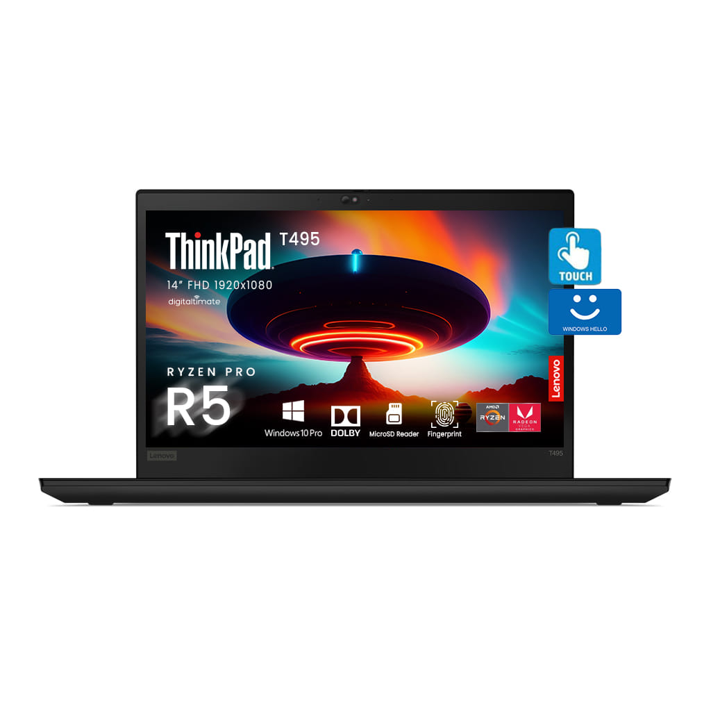 Lenovo ThinkPad T495 Powerful Business Laptop 14inch FHD Touch, AMD ...