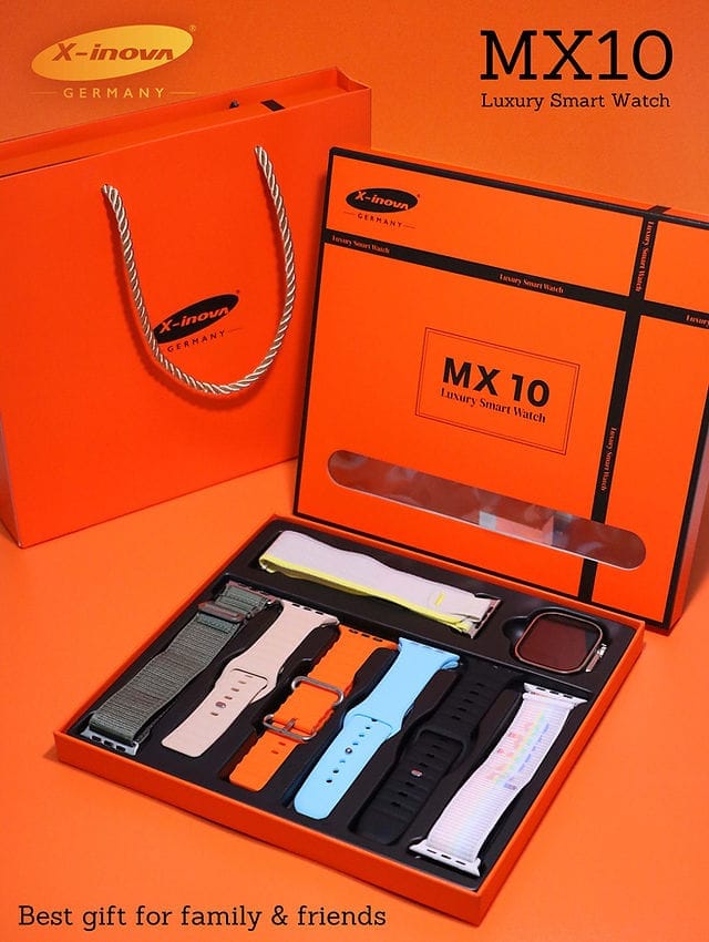 X-Inova MX10 Germany Smart Watch with 7 fashionable watch straps and