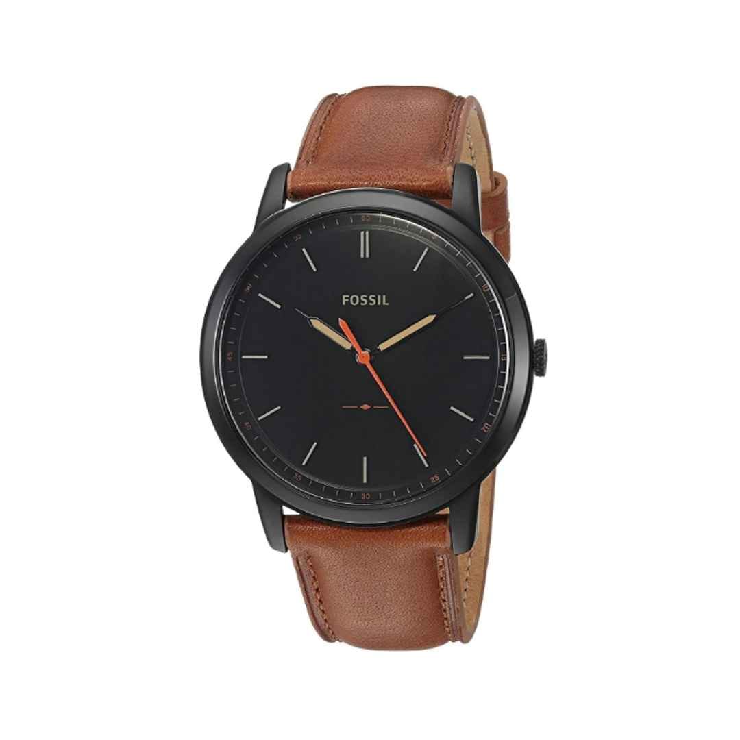 Fossil Minimalist Slim Three hand Light Brown Leather Watch 5305