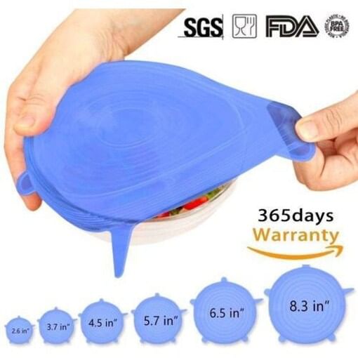 6-Piece Stretchable Silicone Lids