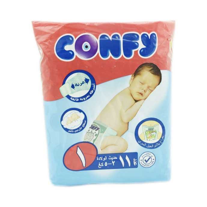 Confy No. 1 Newborn 2-5KG Diaper, 11 Pieces