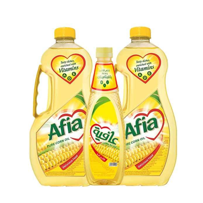 Afia Pure Corn Oil 2x1.5L and 750ml