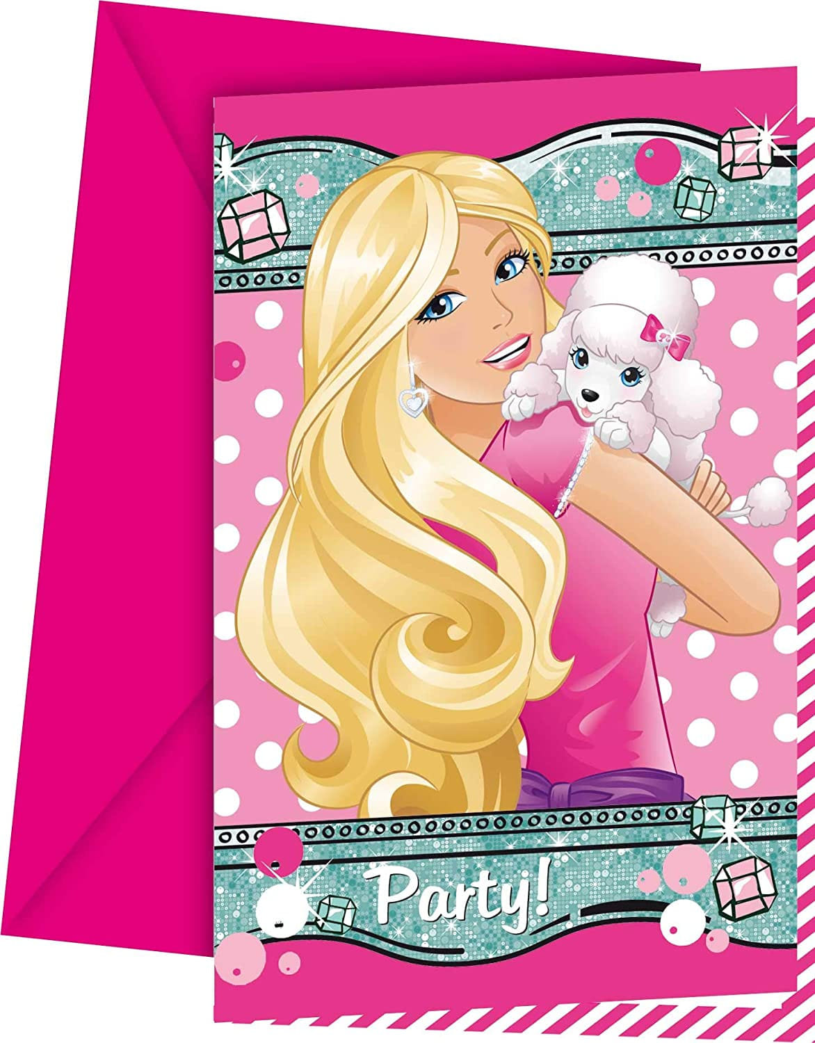 Elegant Barbie Invitations And Envelopes