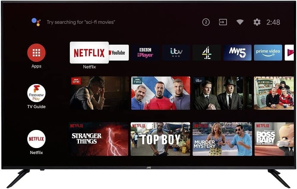 JVC 43' Inch 4K UHD Edgeless Smart TV with Dolby audio LT-43N7115 Black