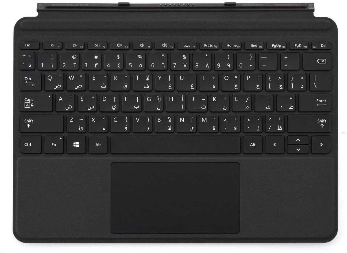Microsoft Surface Go Type Cover, English and Arabic Keyboard, Black ...