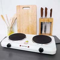 Krypton Double Solid Hot Plate, 2000W / White