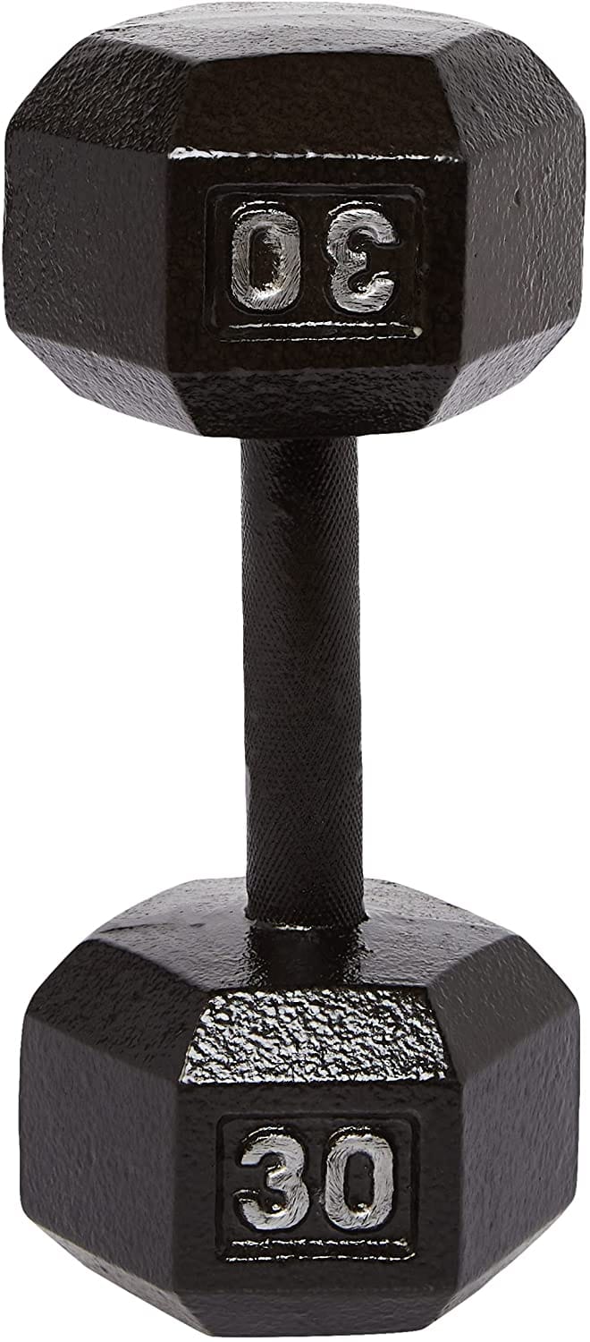 AmazonBasics Cast Iron Hex Dumbbell Weight