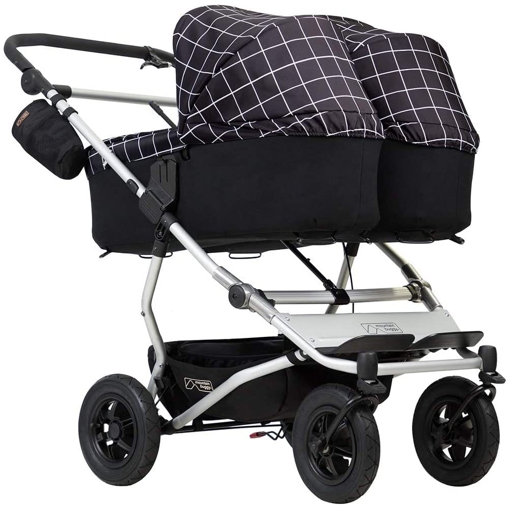 Moutain Buggy, Carry Cot Plus for Duet V3, Grid, 1 Piece Black