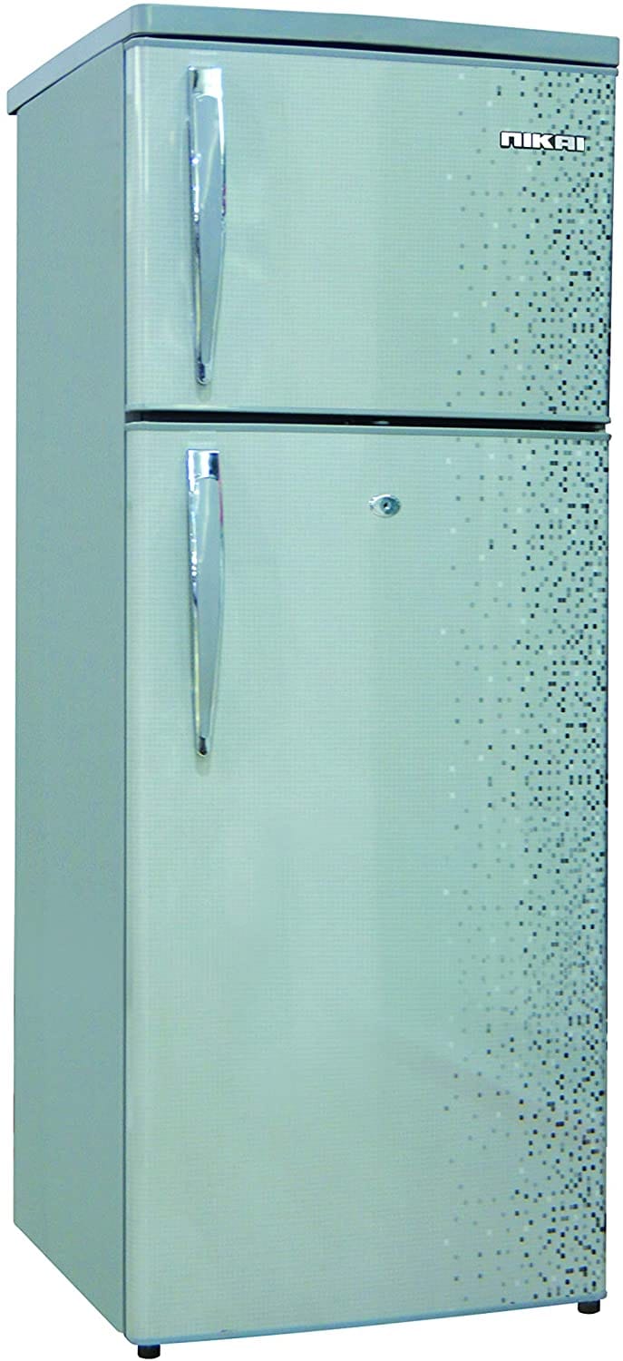 Nikai Double Door Defrost Refrigerator Silver -NRF200DN3M 200 Liters - Blue