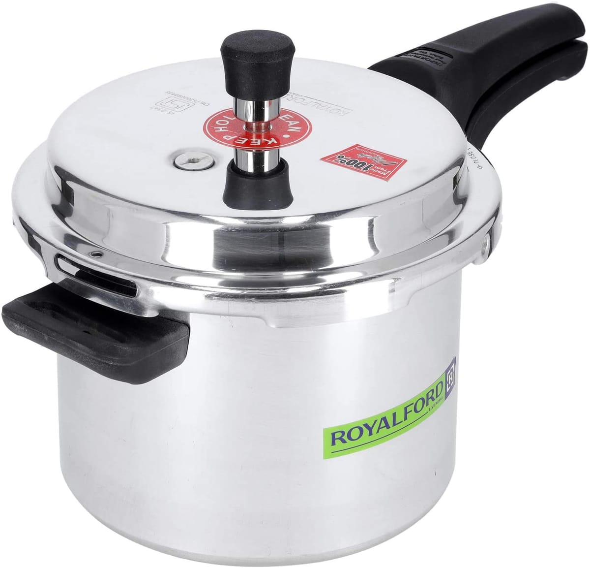 Royalford 3L Pressure Cooker Induction Base Heavy-Duty Aluminium Pressure