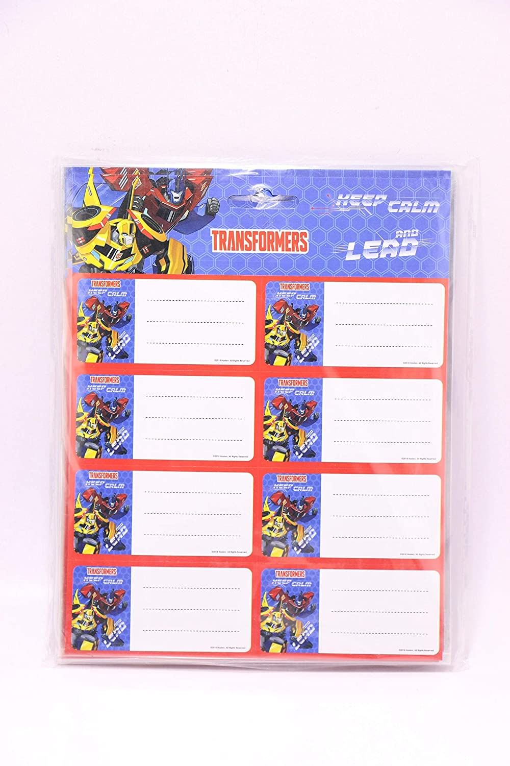 School Labels Transformers 23 Sheet,011262, Multicolor