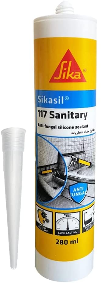 Sika Sikasil 117 Sanitary Transparent Anti-fungal acetoxy silicone sealant for sanitary ...