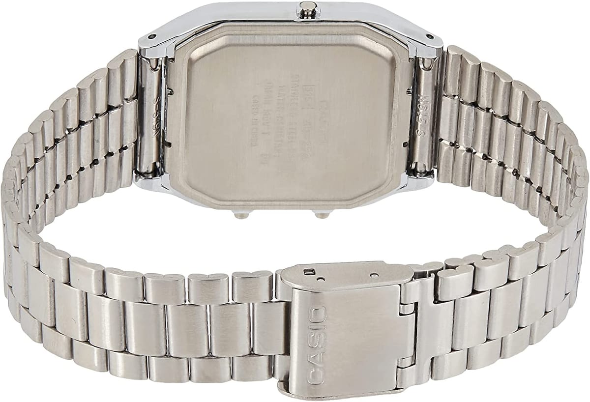Casio Unisex-Adult Quartz Watch, Analog-Digital Display and Stainless