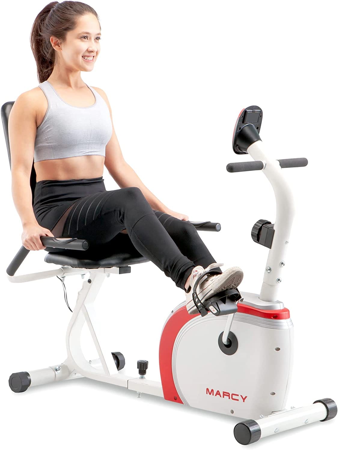 Marcy Recumbent Exercise Bike with Magnetic Resistance and Pulse Sensor ...
