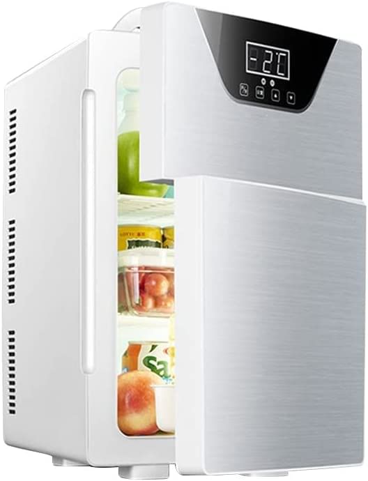 COOLBABY Dual-Door Mini Fridge with Adjustable Temperature Control ...