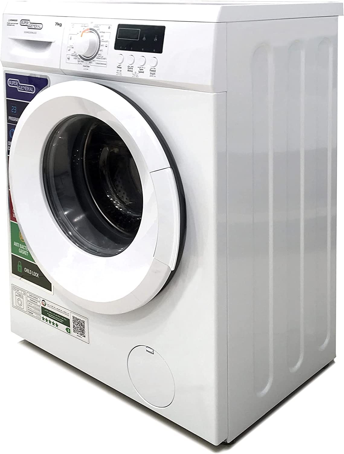 Super General SGW7200NLED 7kg Front Loading Washing Machine - White