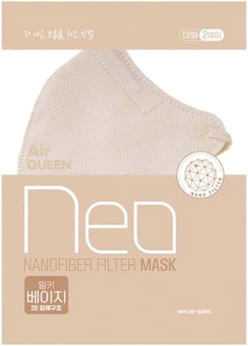 AQ NEO Nanofiber Filter Face Mask, Paper Light weight, 0.1µm Nanofiber ...