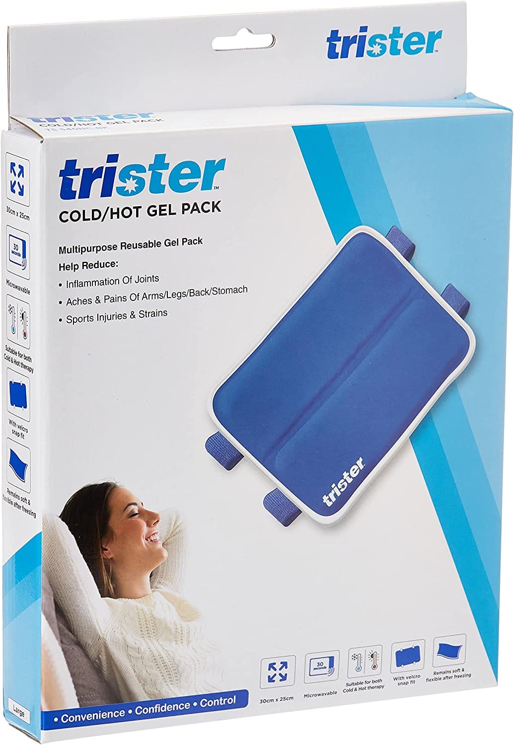 Trister Soft Cold/Hot Gel Pack Back Wrap :Ts-540Hc-Bk