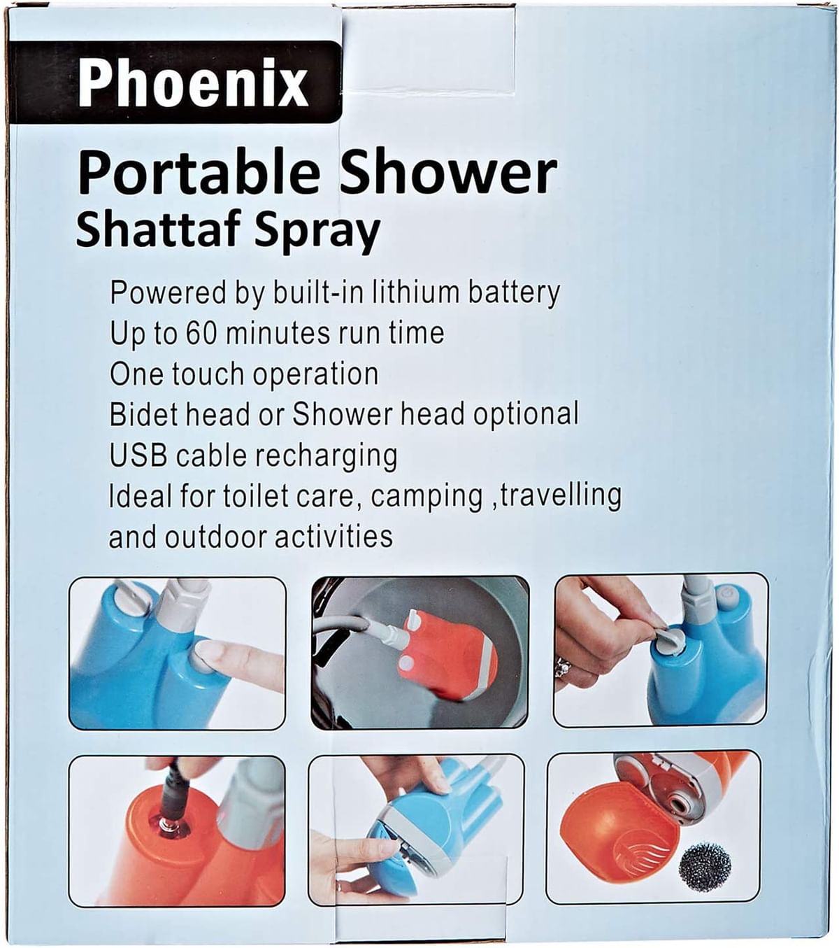 Rahal Rechargeable Portable Shower Shattaf Spray
