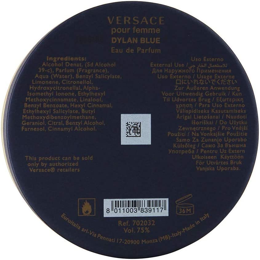 Versace Pour Femme Dylan Blue by Versace for Women - Eau de Parfum, 100ml