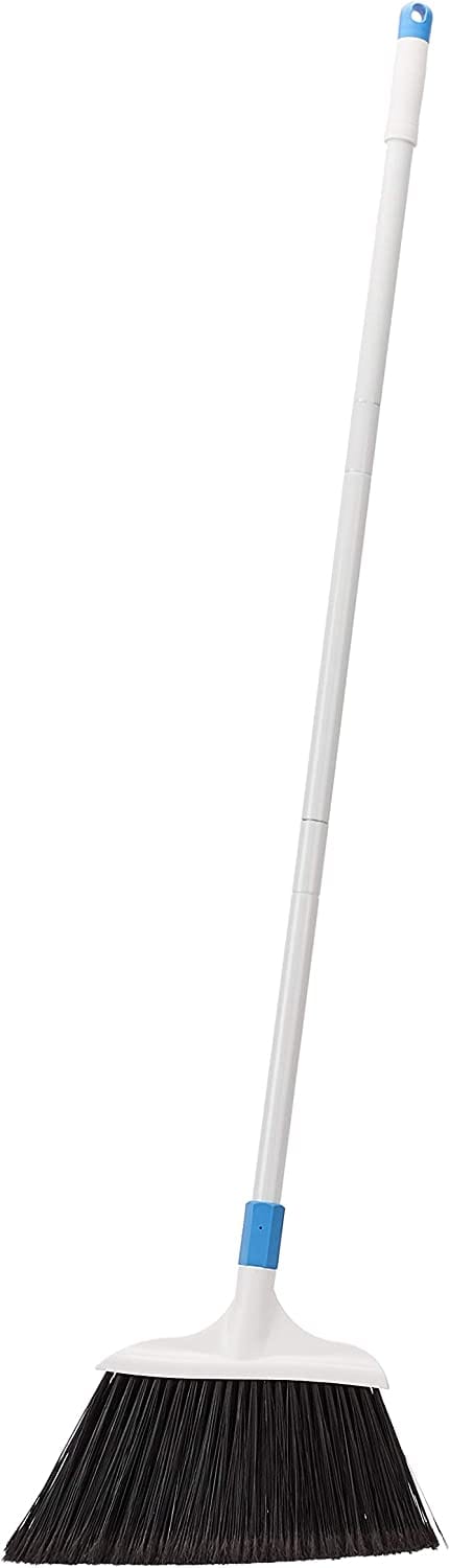 Basics Heavy-Duty Broom, Blue and White