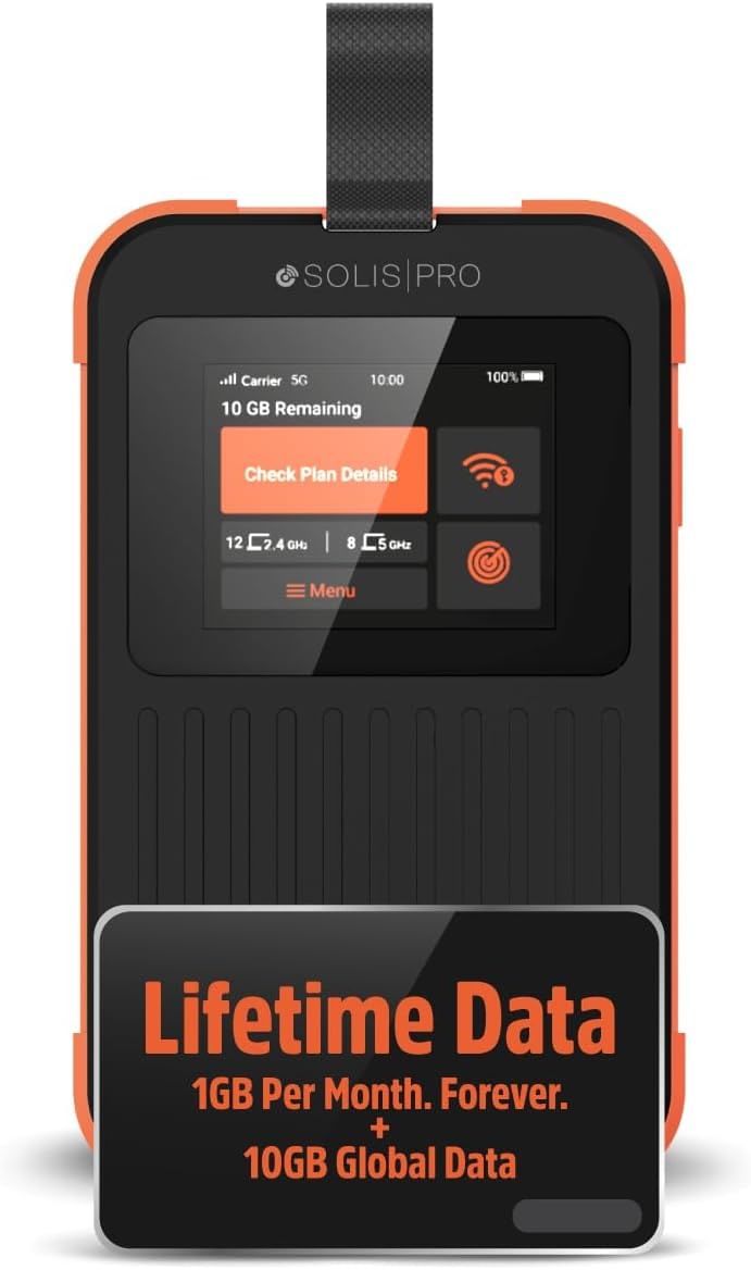 Simo Solis Pro 5G Global Wi-Fi Hotspot Device - M6E