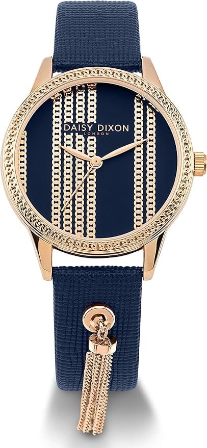 Daisy Dixon Women's Quartz Watch Blue Dial with Chain Print with Blue