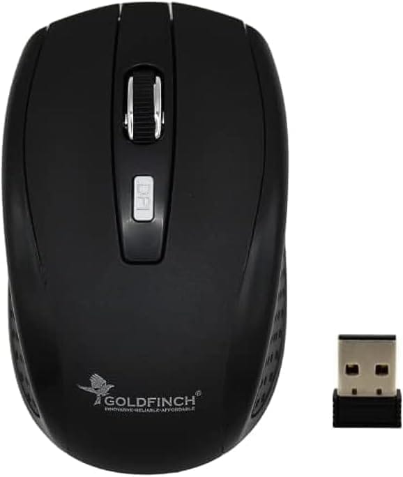 Goldfinch GF-2500 Wireless Mouse, 2.4GHz, 10M Range, Extended Grip