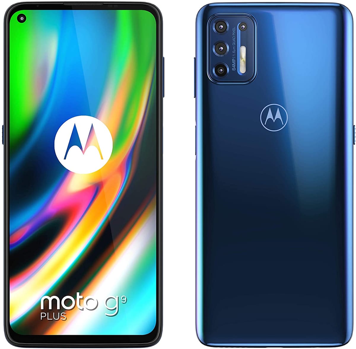 Moto G9 Plus, 128GB ROM, 6GB RAM, Navy Blue
