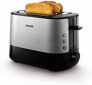 Philips New Viva Metal Toaster HD2637/91, Wider 2 slot toaster (33cm ...