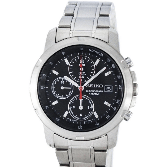 Seiko Chronograph 100m Stainless Steel Men's Watch SNDB03P1