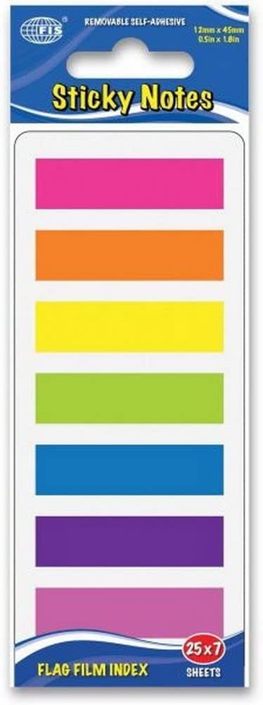 FIS FSPOFIP7 Flag Film Index 175 Sheets, 12 x 45 mm Size