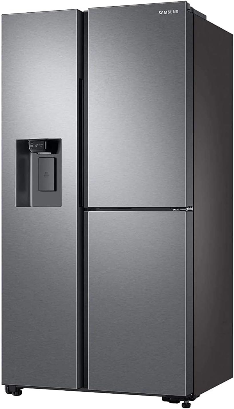 Samsung 650 Liters Side By Side Refrigerator with Ice Maker, Silver