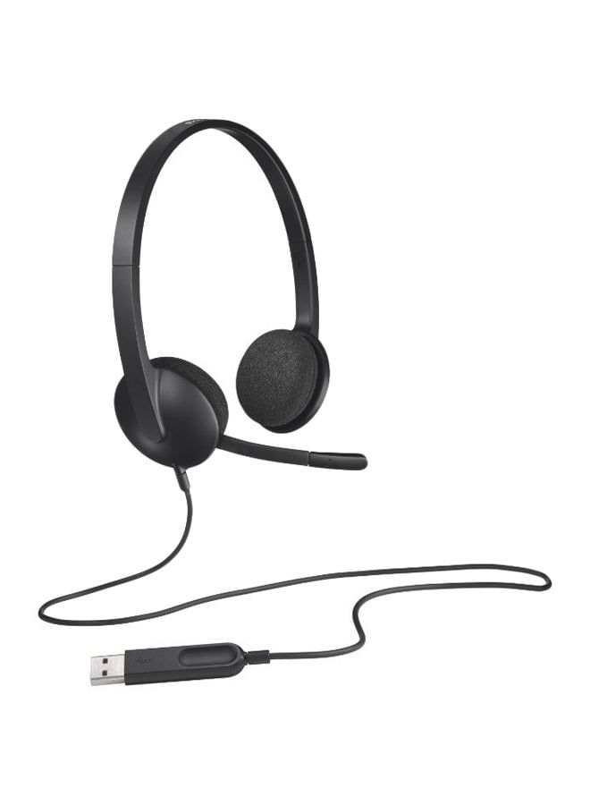 Logitech H340 USB Stereo Computer Headset Noise Cancellation