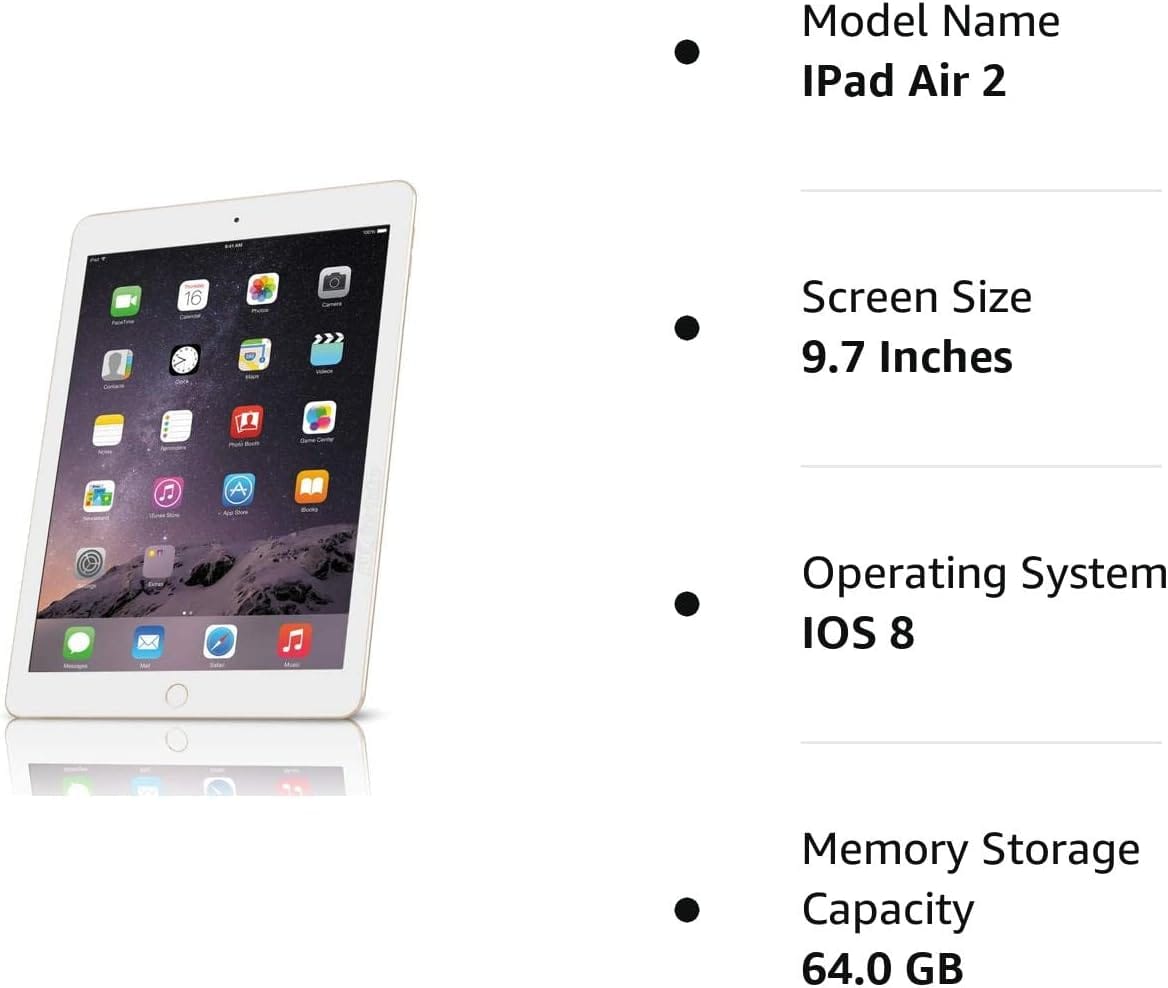 Apple iPad Air 2 2014 9.7 Inch 2nd Generation Wi-Fi 64GB 2GB RAM ...