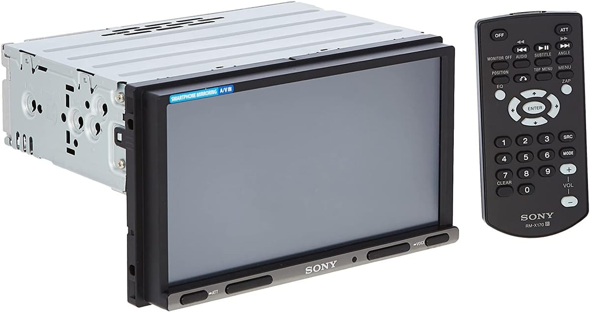 Sony XAV-AX3200 In-Car Media Receiver and Player + 3-Way Speakers, Black