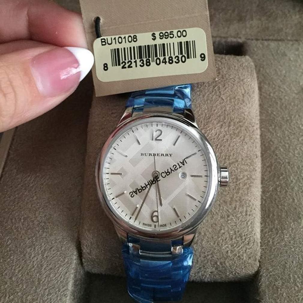 Burberry Swiss Rare Silver Date Dial 32mm Women Stainless Steel Wrist ...