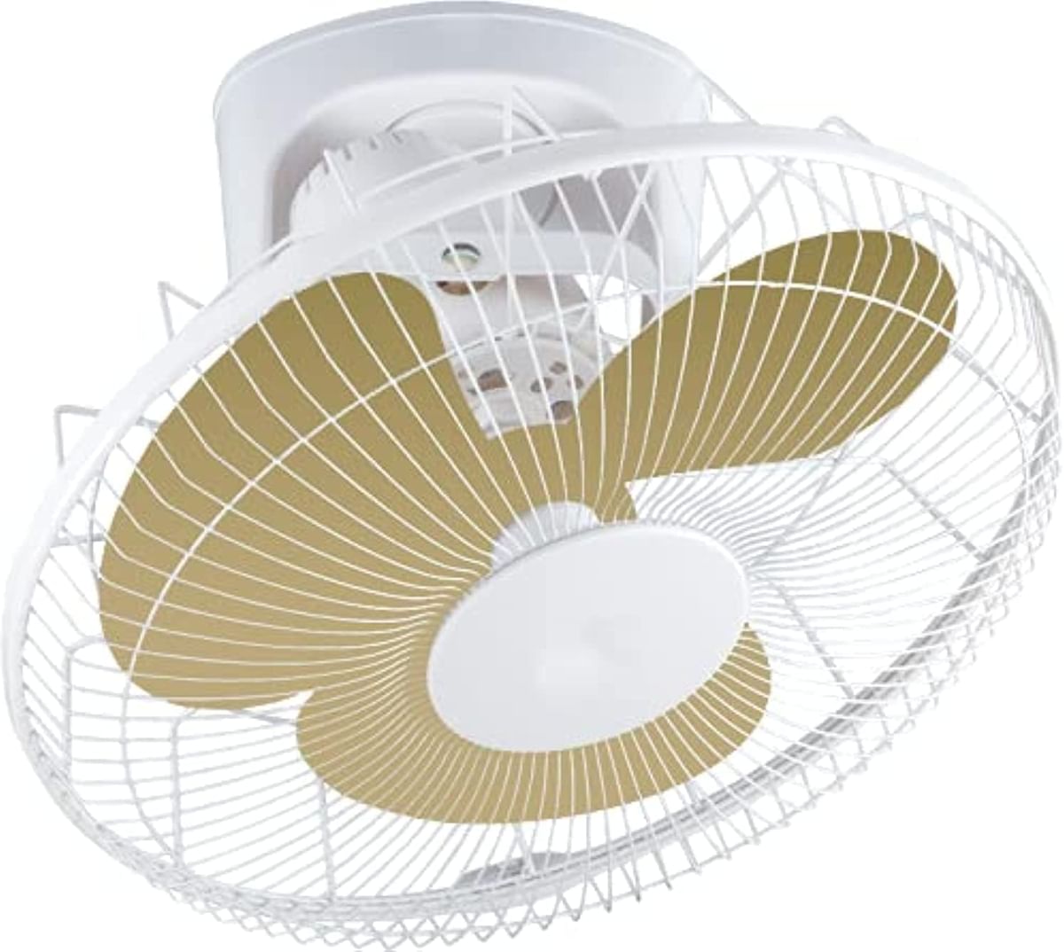 MODI Ceiling Wall Fan - 16 inch, 45W | Orbit Fan with Gold Metal Blades
