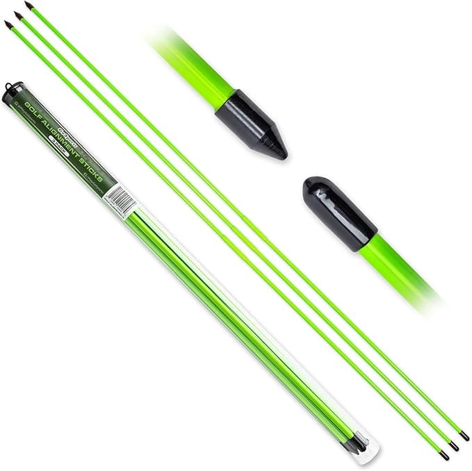 GoSports Golf Alignment Training Sticks 3 Pack - 48 Inch Golf Alignment ...