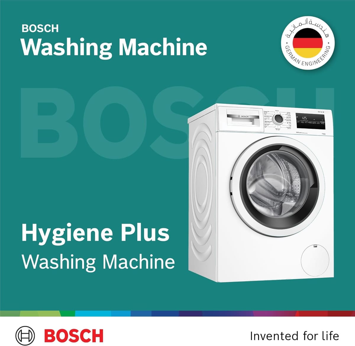 Bosch Front Load Washing Machine 8Kg Series 4, German Engineering