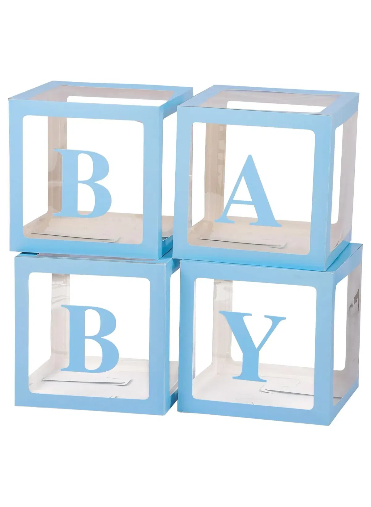 Baby Boxes with Letters for Baby Shower, Baby Shower Decorations with 4
