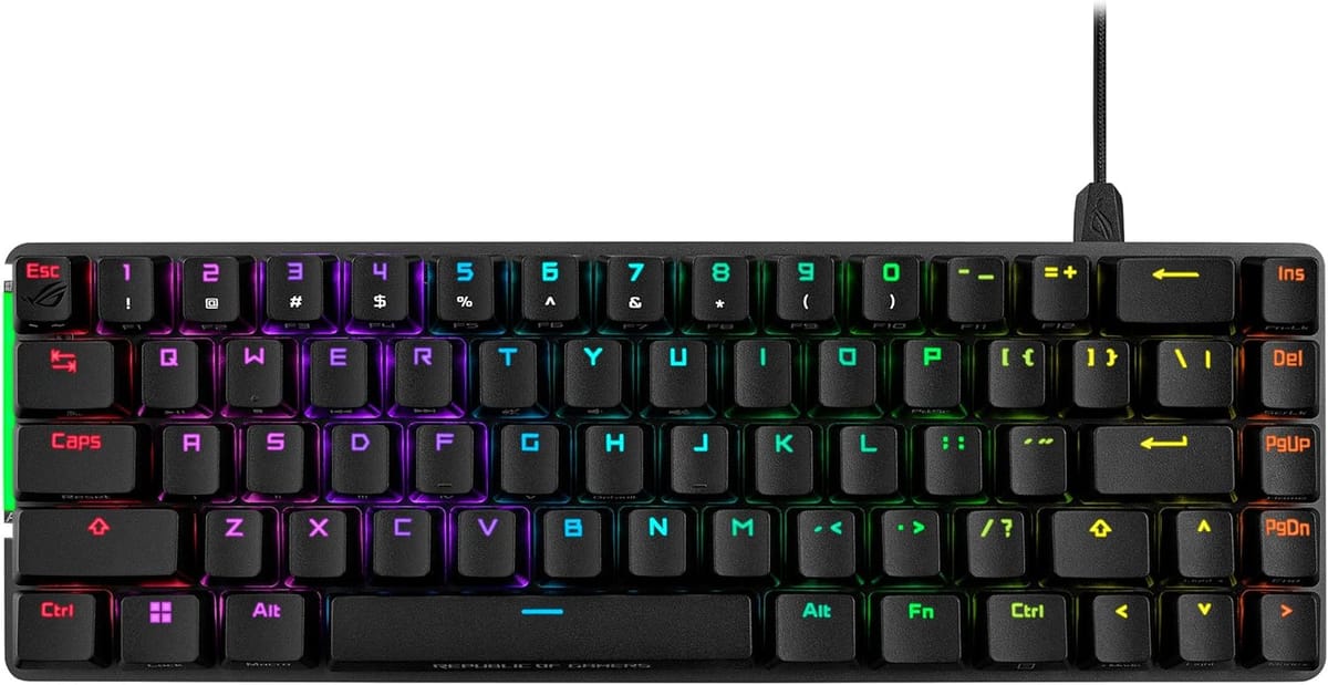 ASUS ROG Falchion Ace 65% RGB Compact Gaming Mechanical Keyboard Lubed