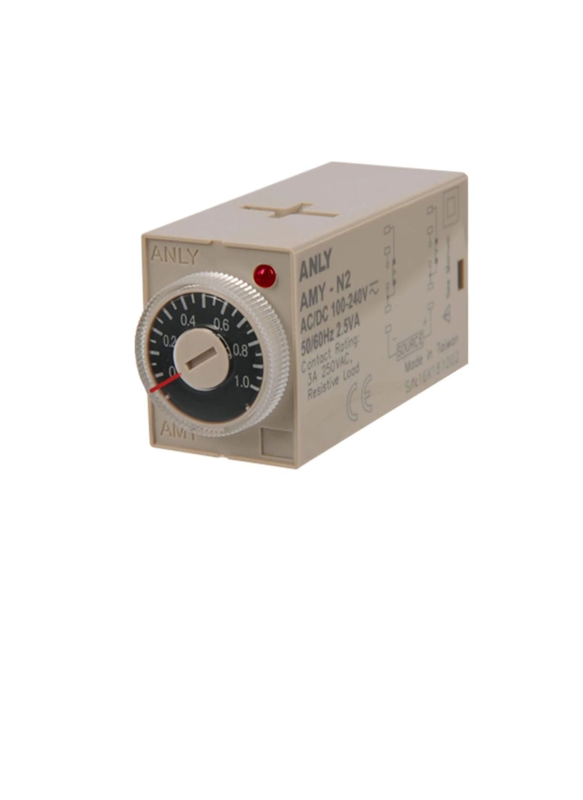 ANLY Multi Range Analogue Timer 8 PIN 5A - AMY-N2