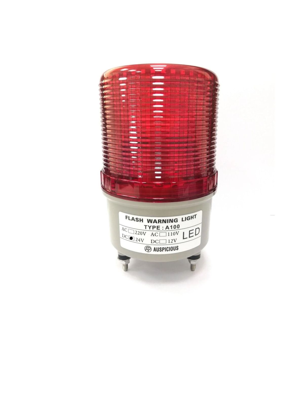 Auspicious Flashing Red Beacon Light LED with Buzzer Screw Mount A100F ...