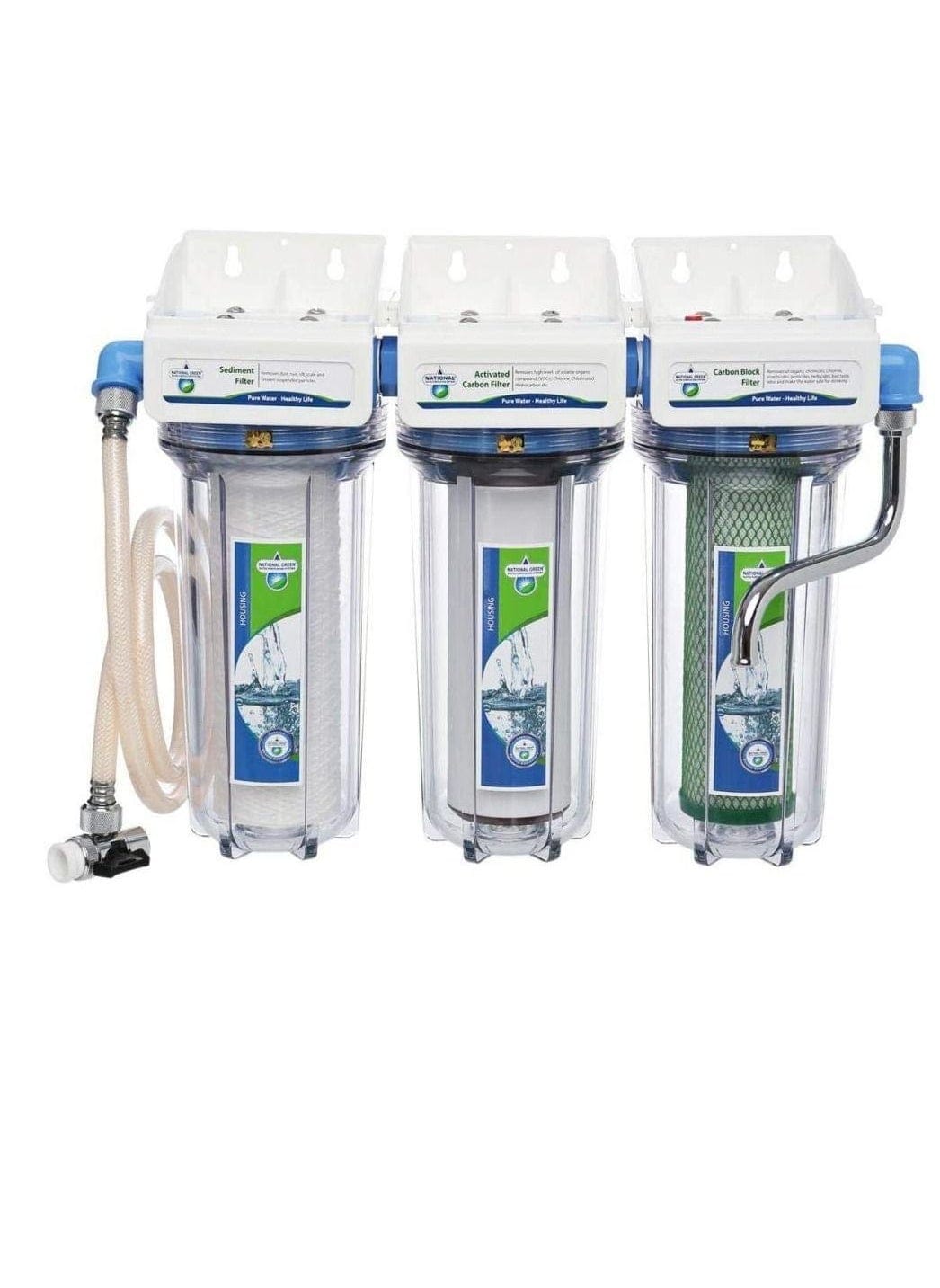 National National -Triple Clear Water Purification Filter System with ...