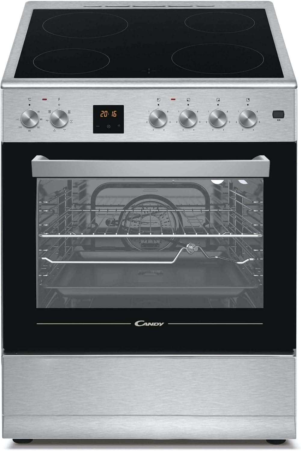 Candy Vitro Ceramic Cooker 4 Burners Electric With Oven & Grill Size (60