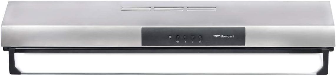Bompani Wall Mounted Cooker Hood Size ( 90 x 60 ) cm Sliver Model H1190ST