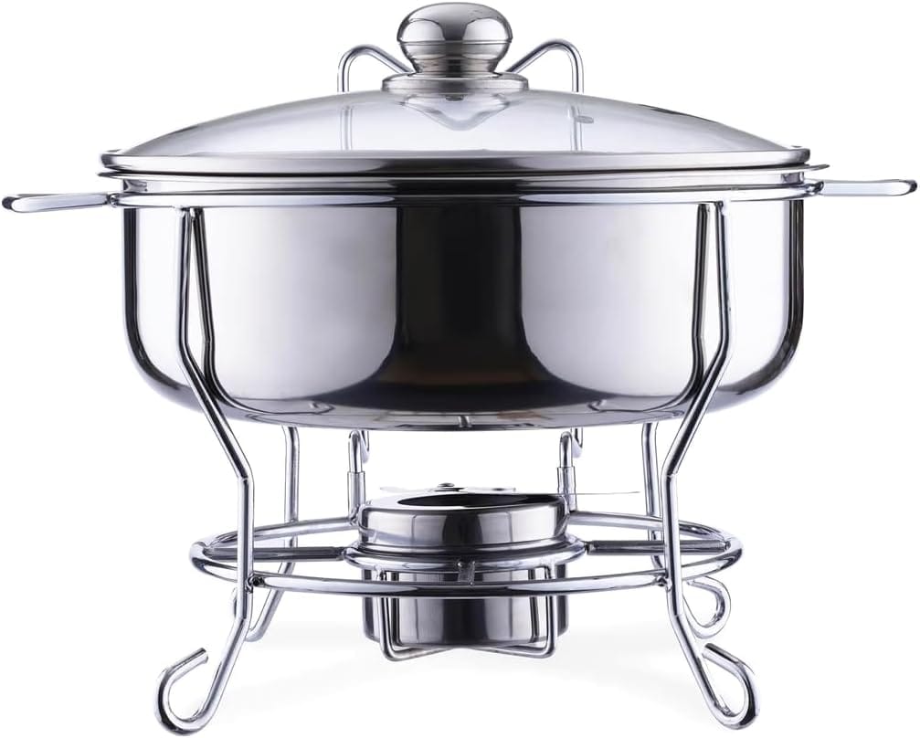 Wilson 8L Stainless Steel Double Bowl Chafing Pot - Premium Buffet